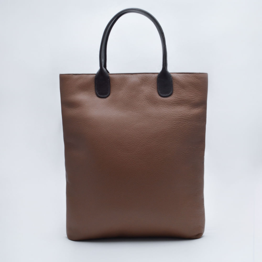 Bolsa Manga de Couro Marrom Cacau M - Leather Labs