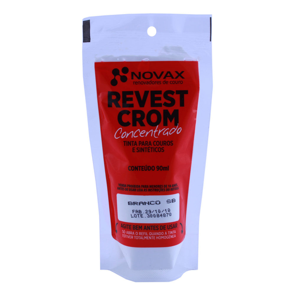 Tinta forte Revestcrom Novax refil 90ml - Branco - Leather Labs