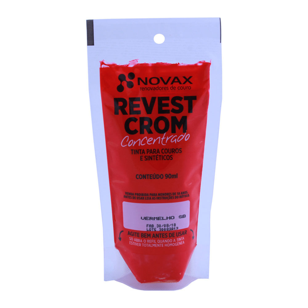 Tinta forte Revestcrom Novax refil 90ml - Vermelho - Leather Labs