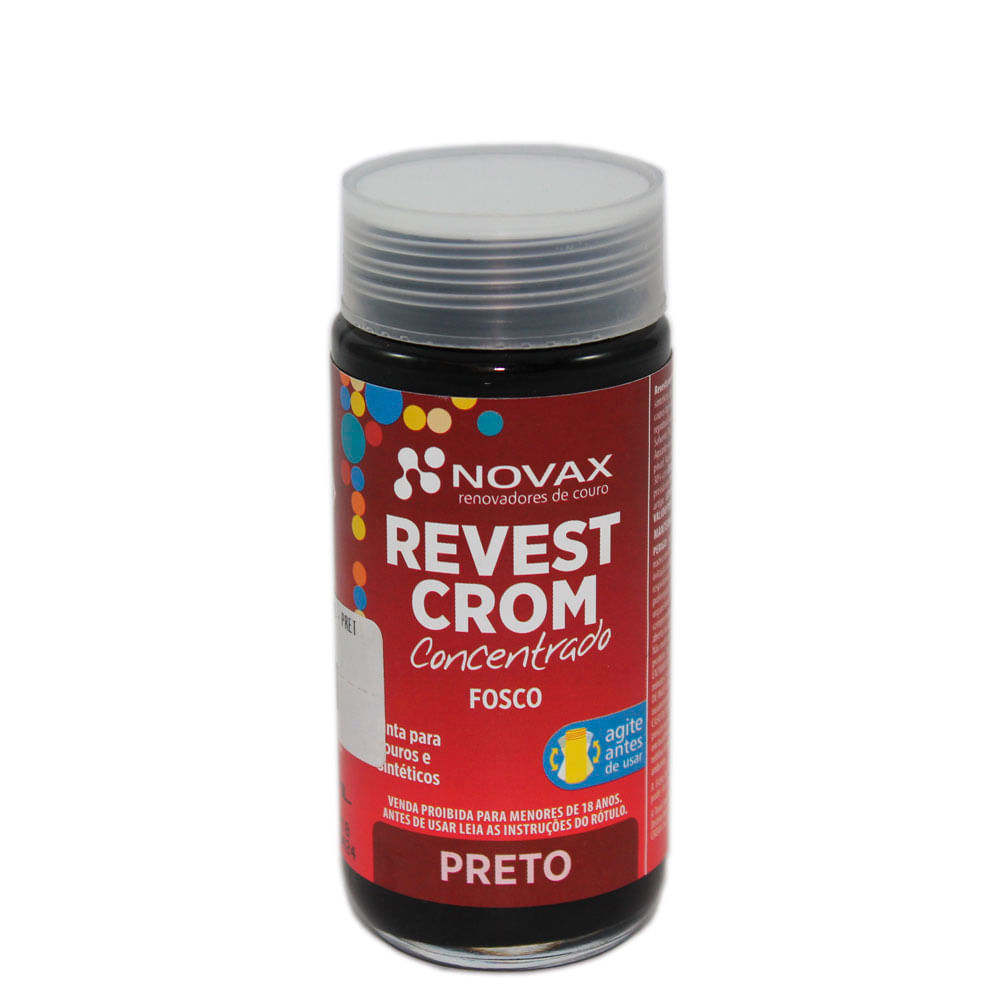 Tinta forte Revest fosco Novax 90ml - Preto - Leather Labs